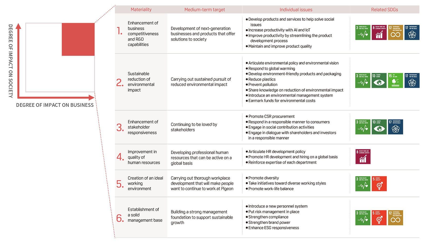 Materiality Determination Process | Pigeon Global